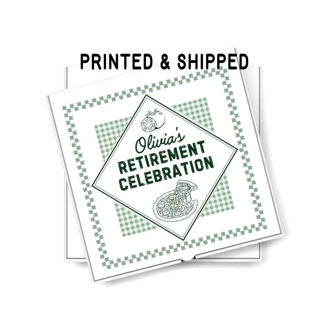 Personalized Retirement Pizza Box: Celebration Party Idea, Office, Work ...