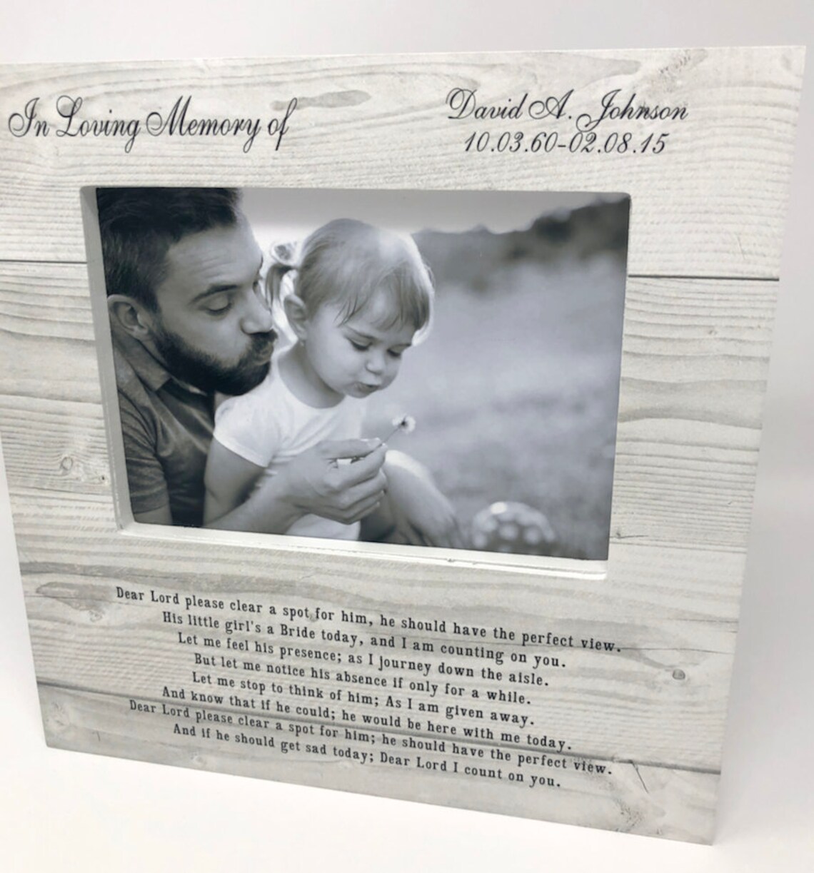 In Loving Memory Dad Wedding Picture Frame in Loving Memory - Etsy
