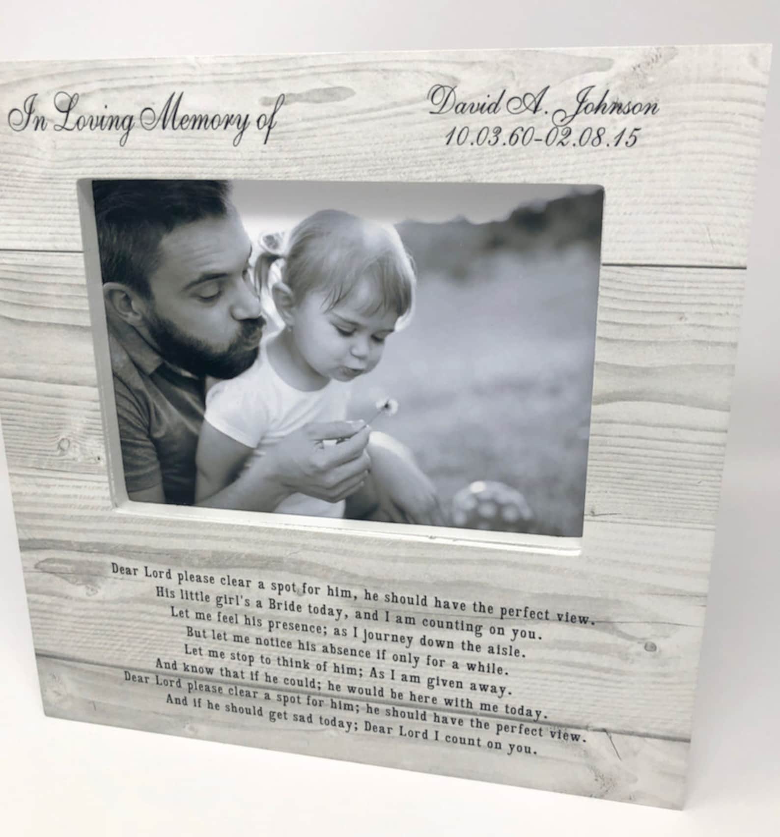 In Loving Memory Dad Wedding Picture Frame in Loving Memory - Etsy