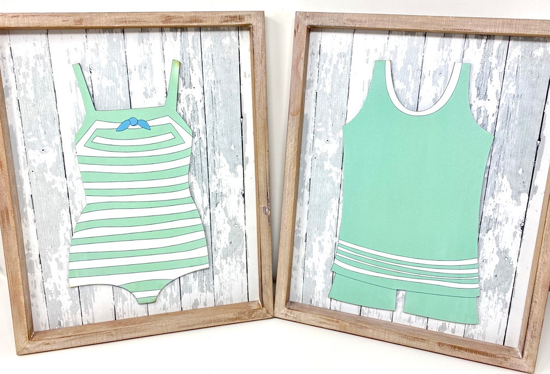 Summer Decor Vintage Swimsuit Wall Art Retro Bathing Suits - Etsy