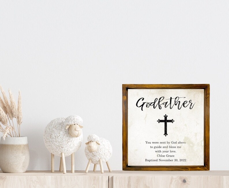 Personalized Godfather Gift God Father Sign Godparents - Etsy