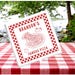 Personalized Pizza Box: Red & White Checkered Pizzeria, Gift for Pizza ...