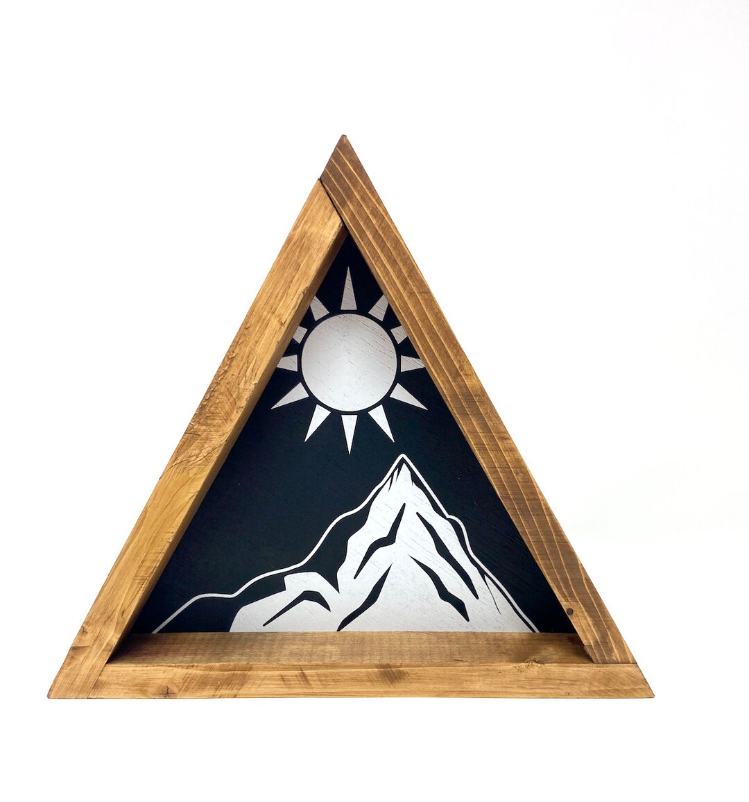 Boho Sign, Boho Decor, Boho Wall Art, Triangle, Sun, Mountains - Etsy