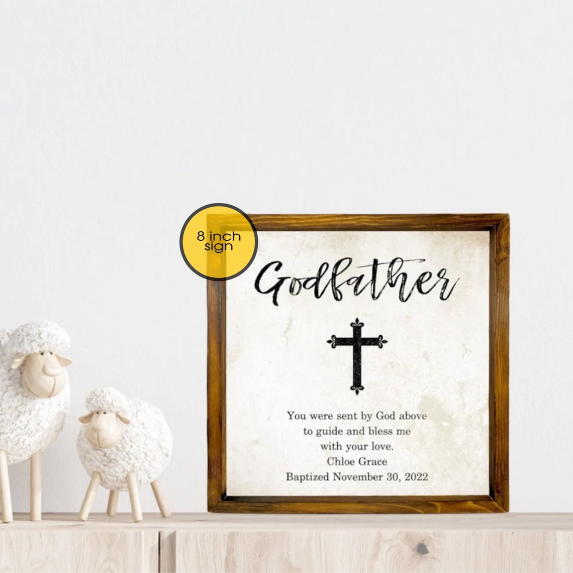 Personalized Godfather Gift God Father Sign Godparents - Etsy