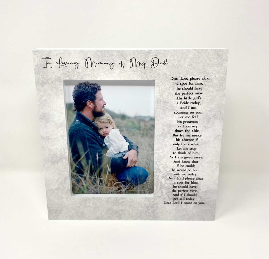 In Loving Memory Father Dad, Memory Picture Frame, Loving Memory Sign ...