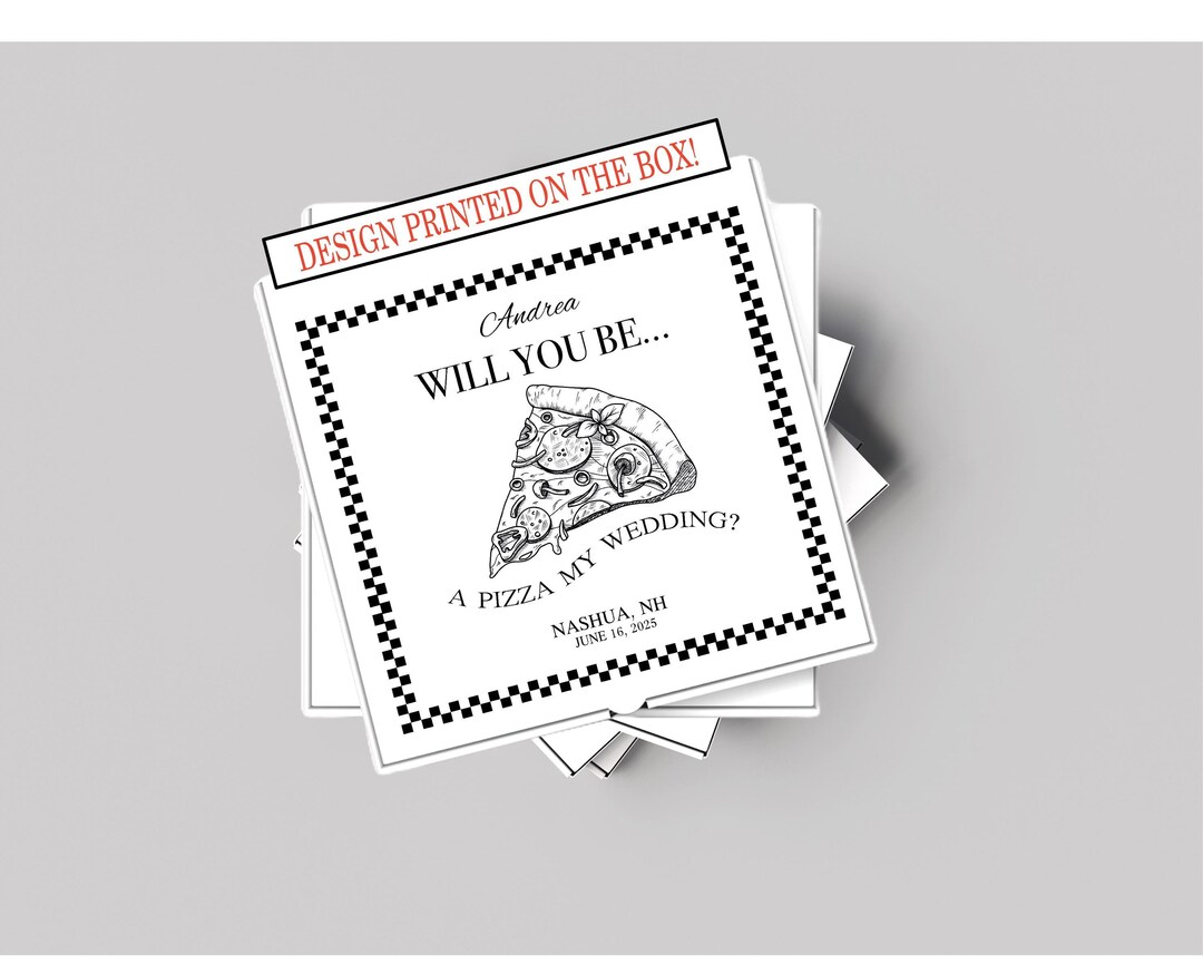 Personalized Wedding Party Custom PIZZA BOX, Bridesmaid Proposal Box ...