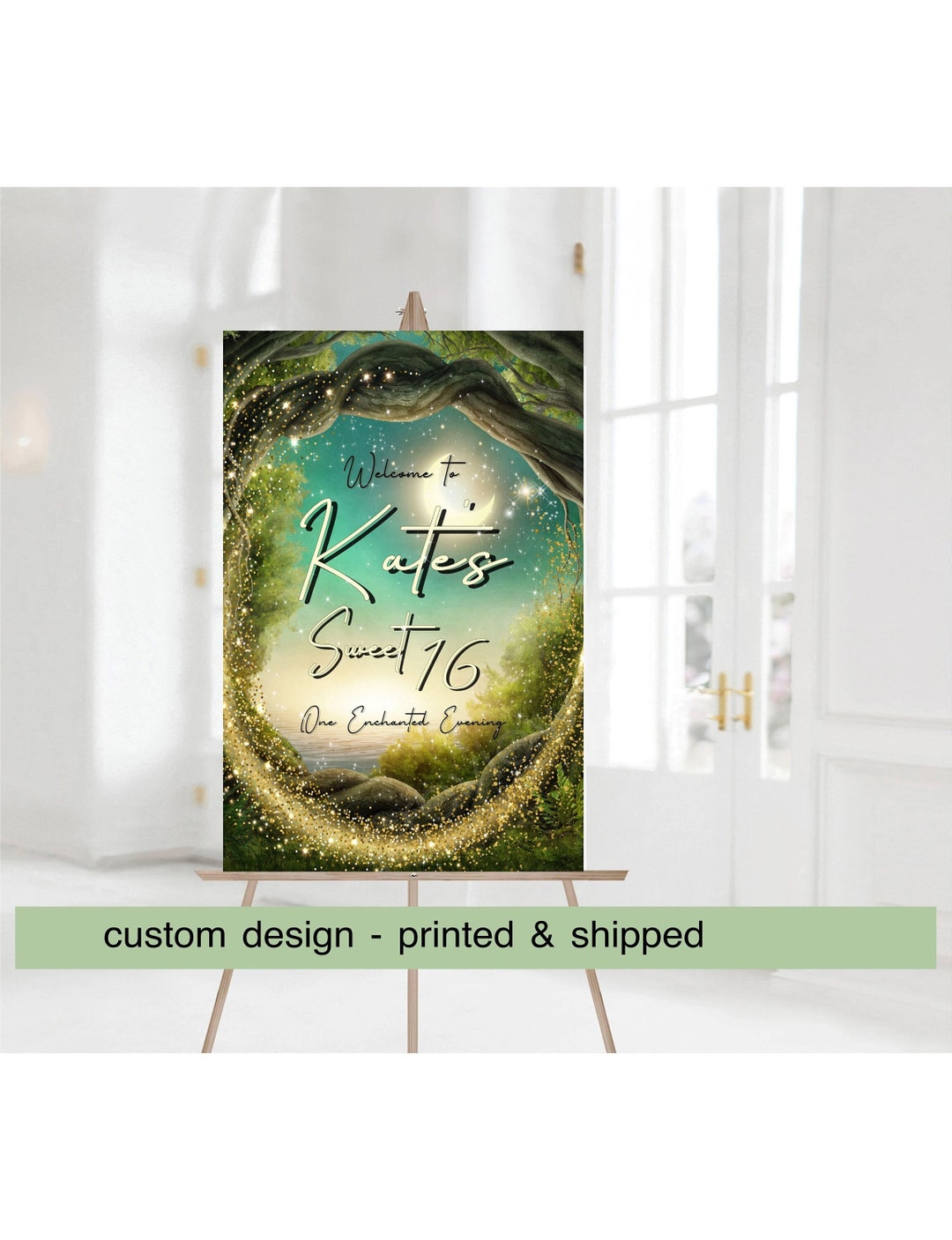 Sweet 16 Birthday Welcome Sign, Personalized Custom Sweet Sixteen Sign ...