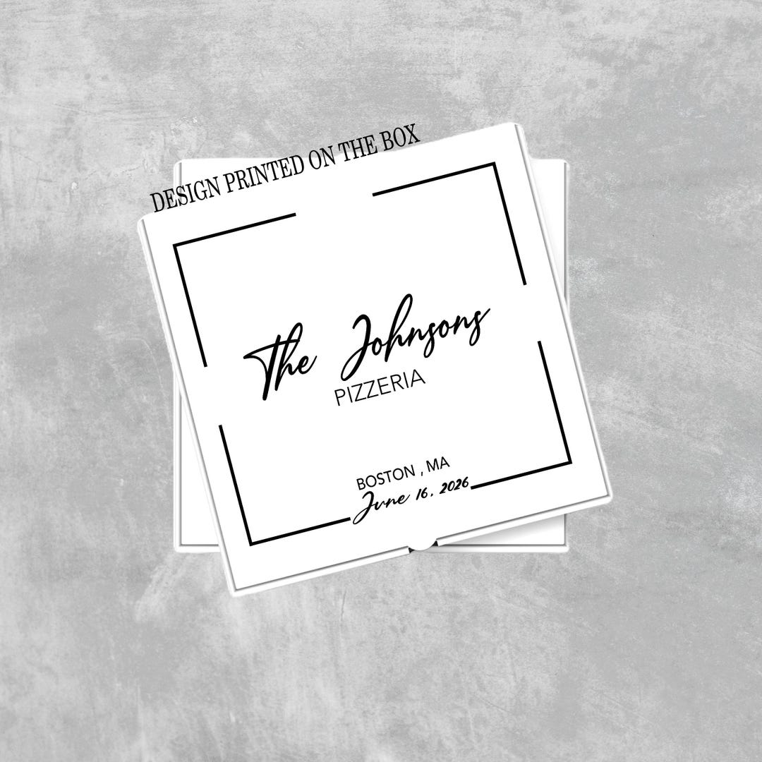 Personalized Custom PIZZA BOX, Pizza Lover Gift, Wedding, Shower ...