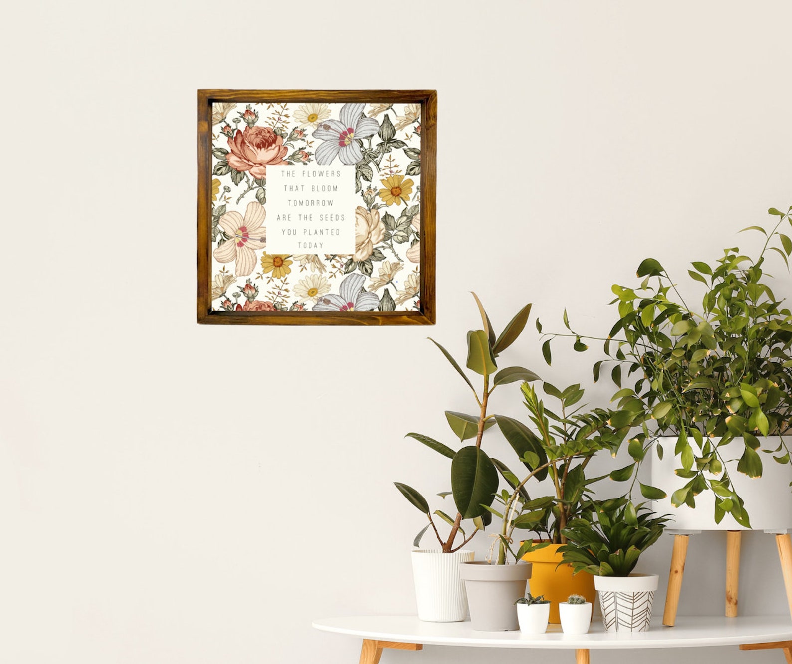 Spring Wood Sign, Farmhouse Spring Sign, Peony and Daisy, Spring Home ...