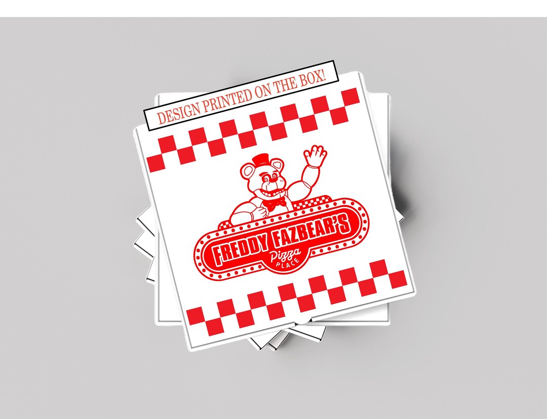 FNAF Pizza Box, Five Nights at Freddy's Birthday Halloween Pizza Party ...