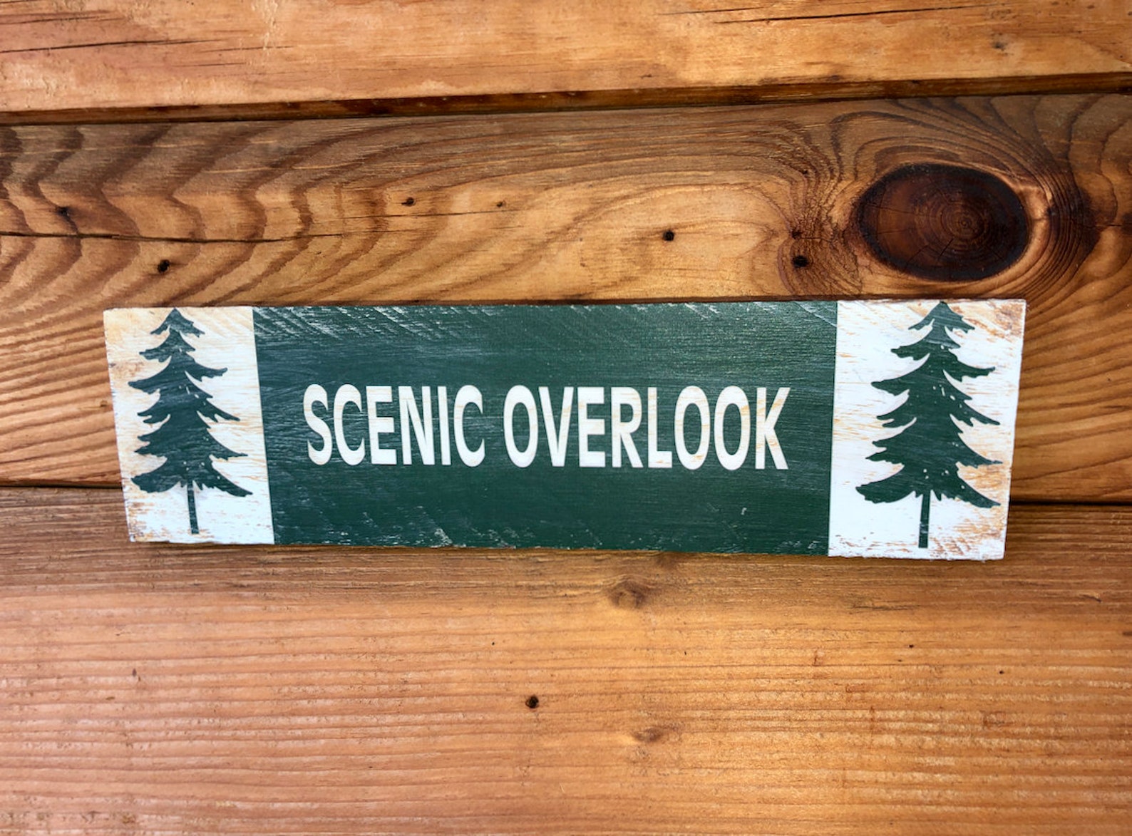 Scenic Overlook Rustic Wood Sign Cabin Lodge Mountain Lake | Etsy