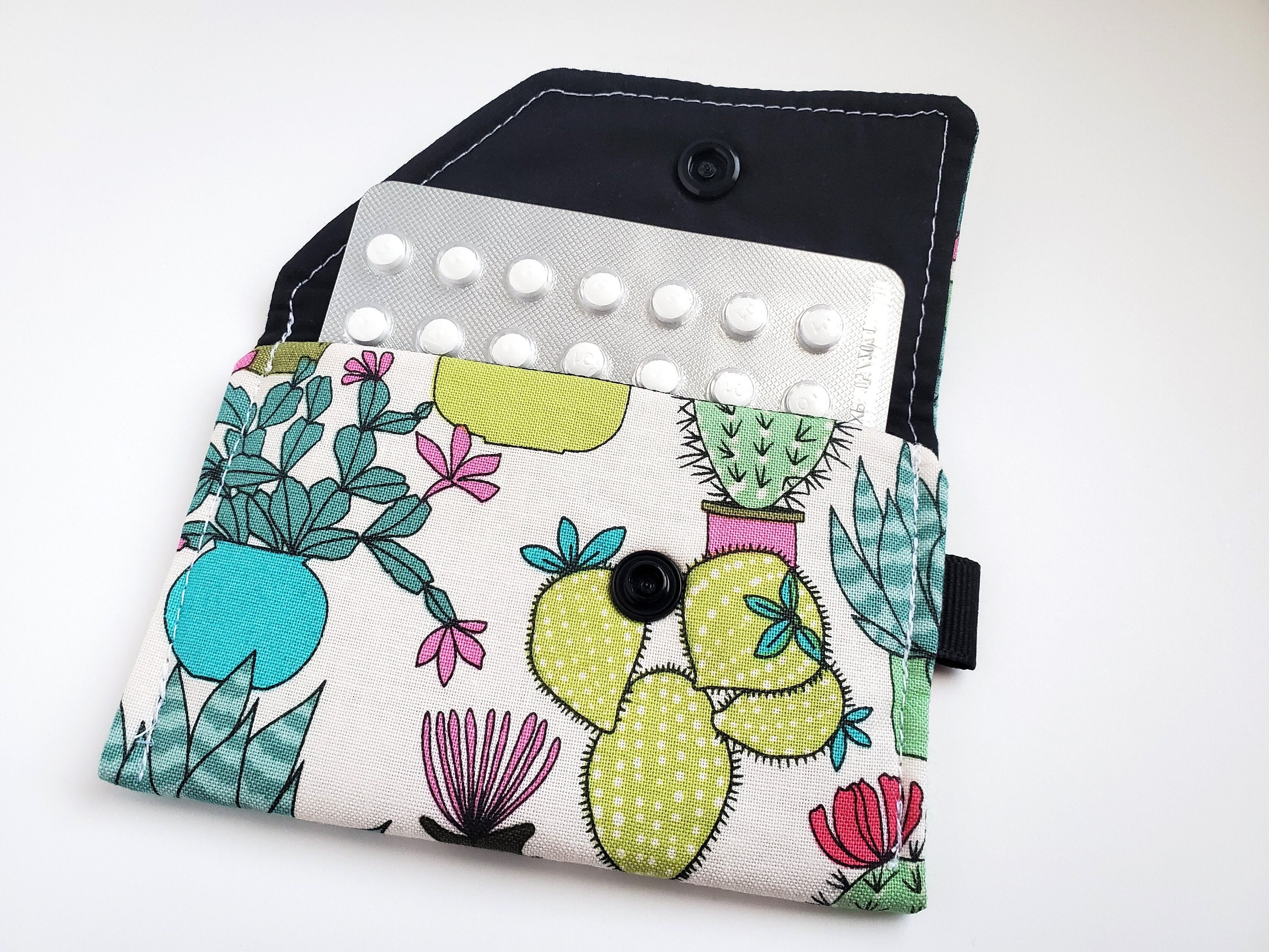 Fall Cases Birth Control Case Sleeve With Snap Closure - Succulents - Etsy