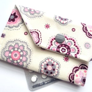 Birth Control Case With Snap Closure - Dots and Pinks - Etsy