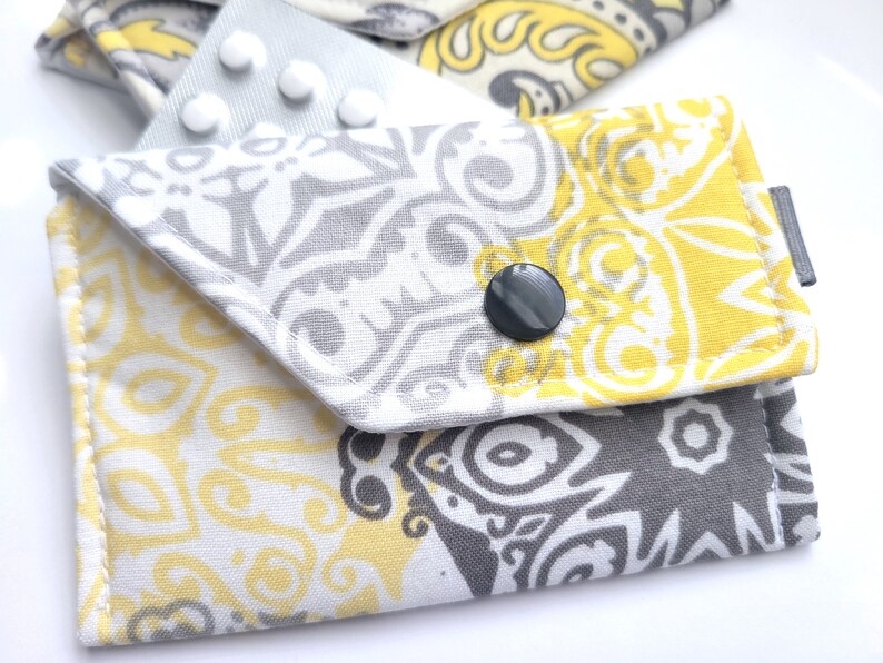 Birth Control Case or Multi Purpose Case- Greys and Yellows - Etsy