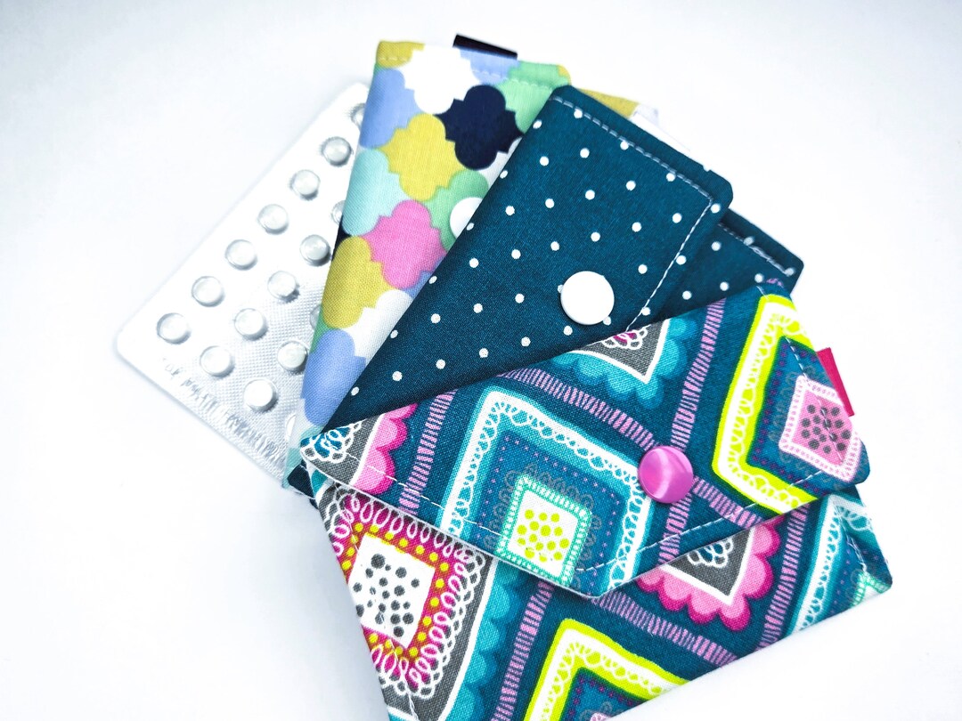 Birth Control Case or Multi Purpose Case- Colorful Prints - Etsy