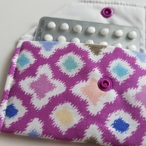 Birth Control Case With Snap Corlosure Purple and Colors - Etsy