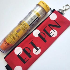 New Slimmer Epi Pen Storage Bag Carrier- Red Pokka Dot - Etsy