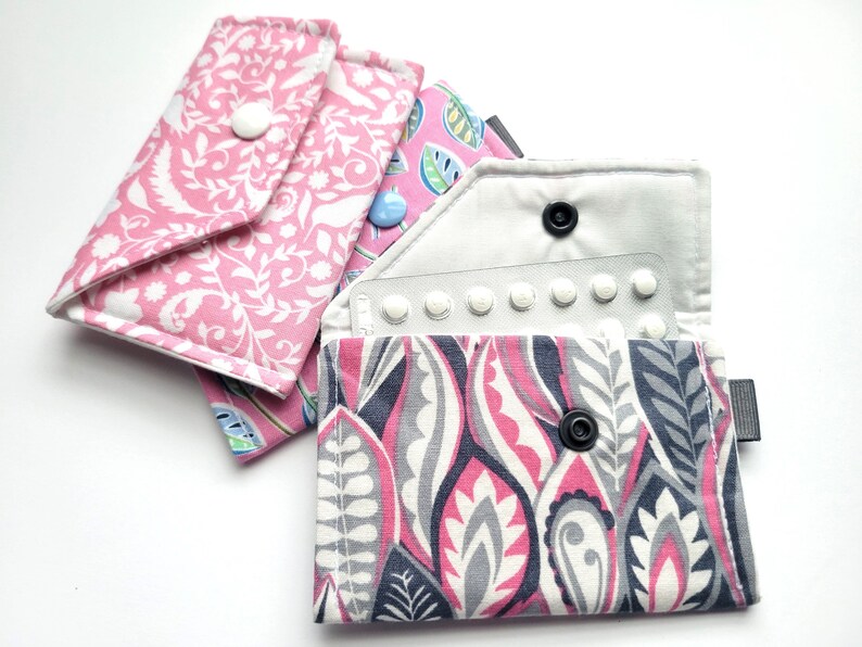 Birth Control Case or Multi Purpose Case- Feathers and Hummingbirds - Etsy