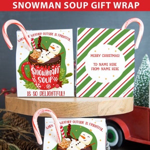 Snowman Soup Labels Printable Small Holiday Gift for Kids Stocking ...