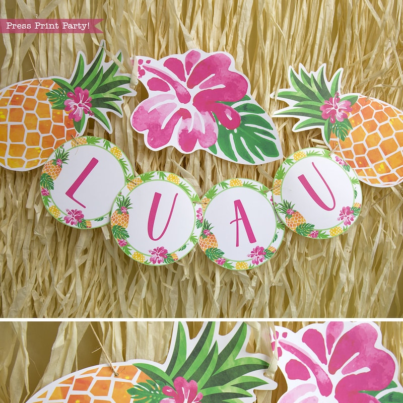 Luau Birthday Banner - Etsy