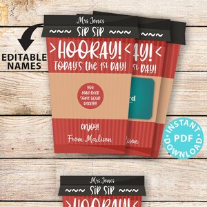 EDITABLE Back to School Gift Card Holder Printable Coffee - Etsy