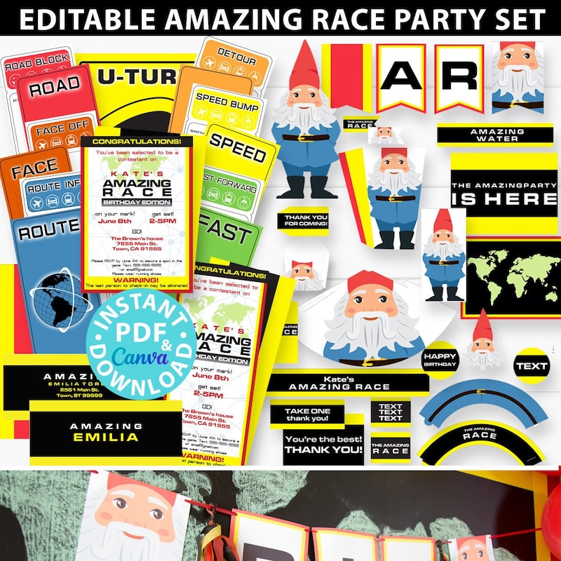 Amazing Race Printables - Etsy