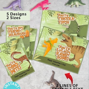 Dinosaur Valentine Cards Printable, Kids Valentines Cards, Classroom ...