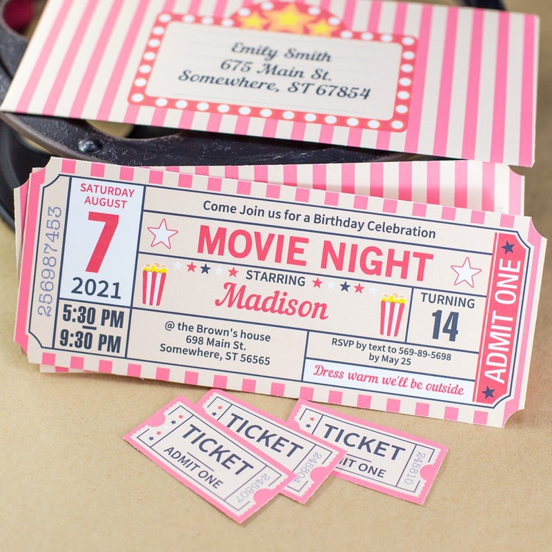 Movie Ticket Invite - Etsy