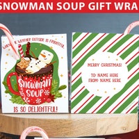 EDITABLE Snowman Soup Tag, Snowman Soup Printable, Hot Chocolate Gift ...