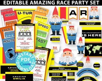 Amazing Race Birthday Invitation - Etsy