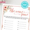 Celebrity Baby Shower Game Printable, Pink Flowers Shower Game Template ...