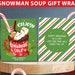 Snowman Soup Labels Printable Small Holiday Gift for Kids Stocking ...