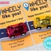 Toy Car Valentine, I Wheely/wheelie Like You Kids Valentine Card ...