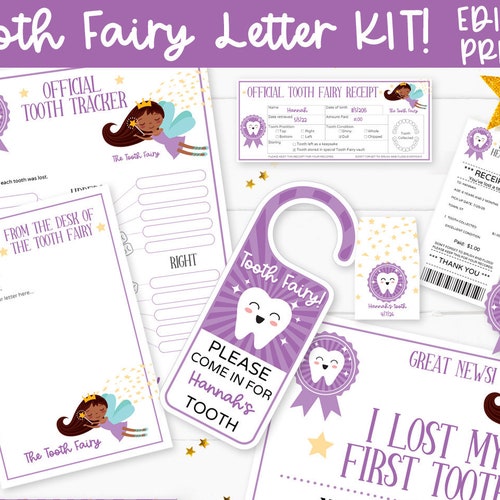 Tooth Fairy Letter Printable Lost Tooth Certificate - Etsy