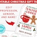 EDITABLE Christmas Teacher Appreciation Gift Tags Printable for Cookies ...