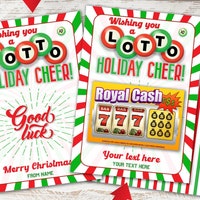 Christmas Lottery Ticket Card Printable | Christmas Lottery Ticket Gift ...