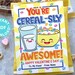 Valentine Tag Cereal Bags/ Boxes, Kids Valentines Cards Printable ...