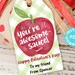 Applesauce Valentine Tag for Kids Printable for Apple Sauce | Etsy