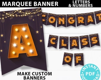 Graduation Marquee Template - Etsy