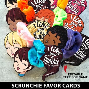 Scrunchie Holder Tags Printable, 8 Girl Designs Included, I Like You a ...