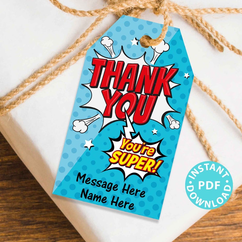 Superhero Gift Tag - 60+ Gift Ideas for 2024