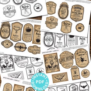 Wizard Potion Labels Printables HP Polyjuice Potion Label - Etsy