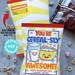 Valentine Cereal Bags Wrap, Kids Valentines Cards Printable, EDITABLE ...