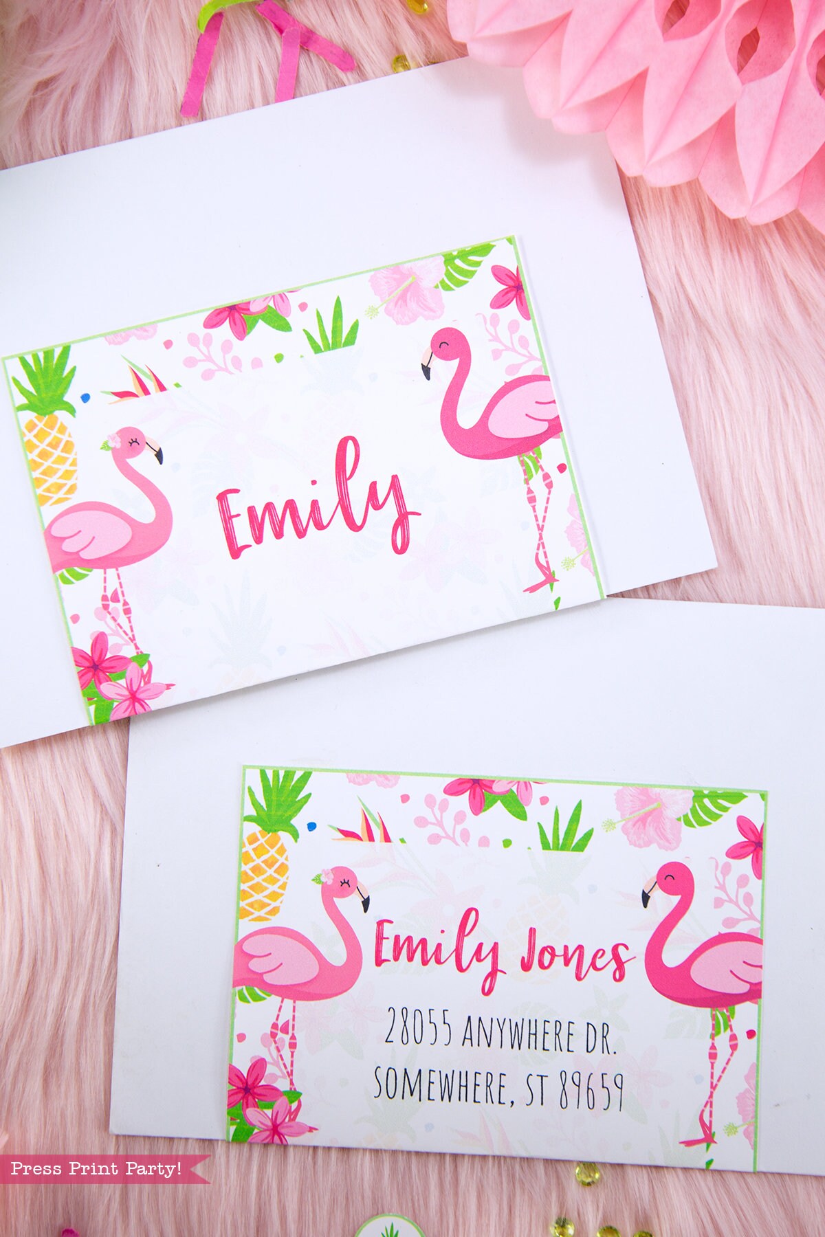 Flamingo Invitation Printable Flamingo Birthday Invitation | Etsy