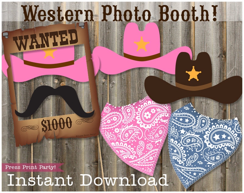 Cowgirl Photo Booth Props Cowgirl Photo Props Western Photo | Etsy