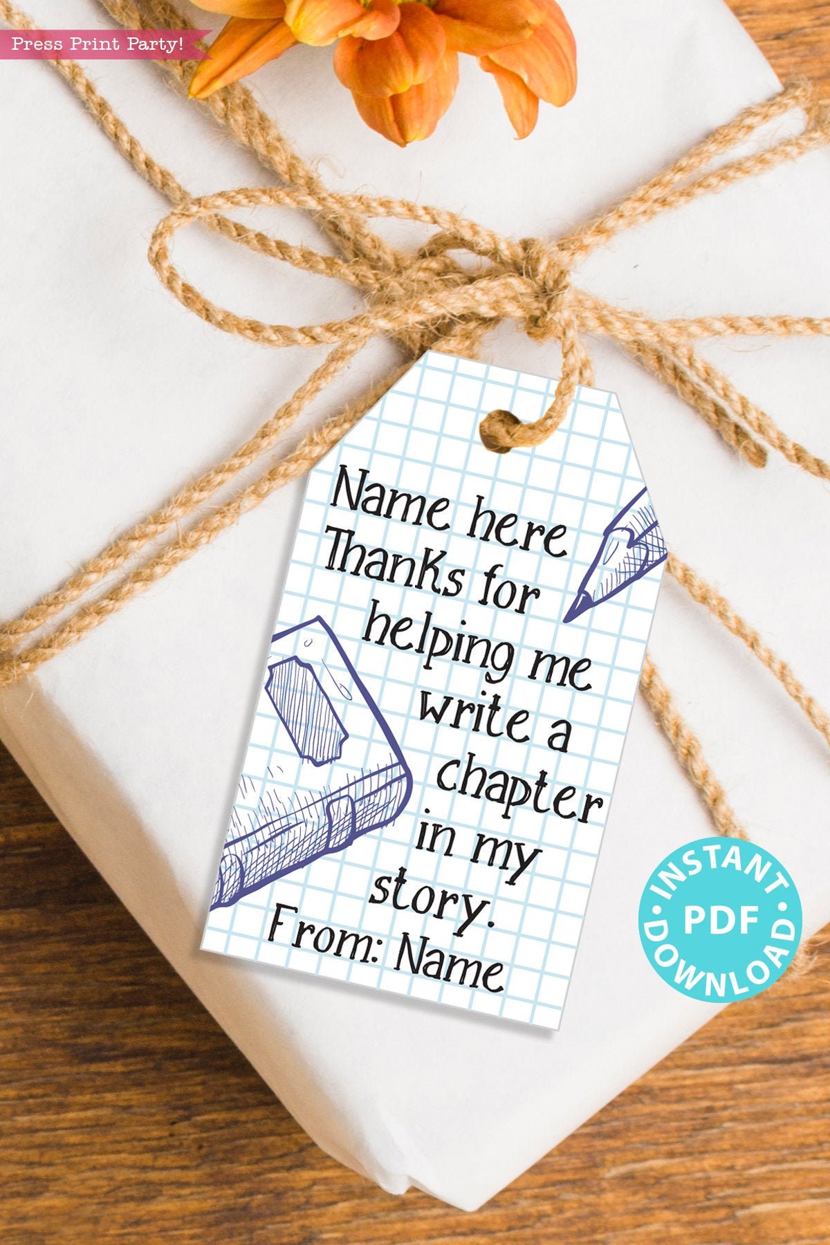 EDITABLE Teacher Appreciation Gift Tags Printable, Thank You Gift for ...