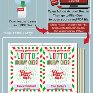 Christmas Lottery Ticket Holder Wishing You a Whole Lotto Holiday Cheer ...