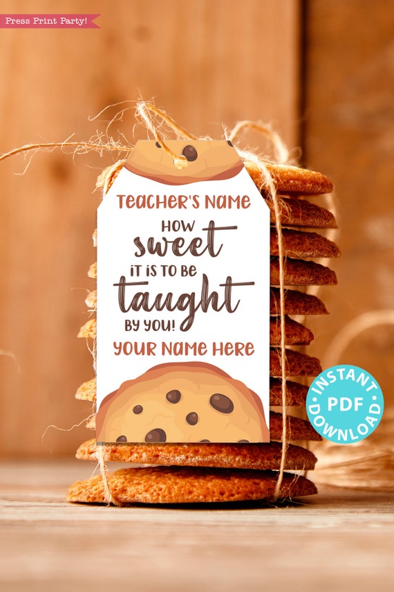 EDITABLE Teacher Appreciation Gift Tags Printable for Cookies "How ...