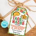 EDITABLE Thank You Gift Tags Printable, Taco 'bout Nacho Average Staff ...