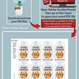 EDITABLE Back to School Kids Gift Tags Printable for Cookies "you're ...